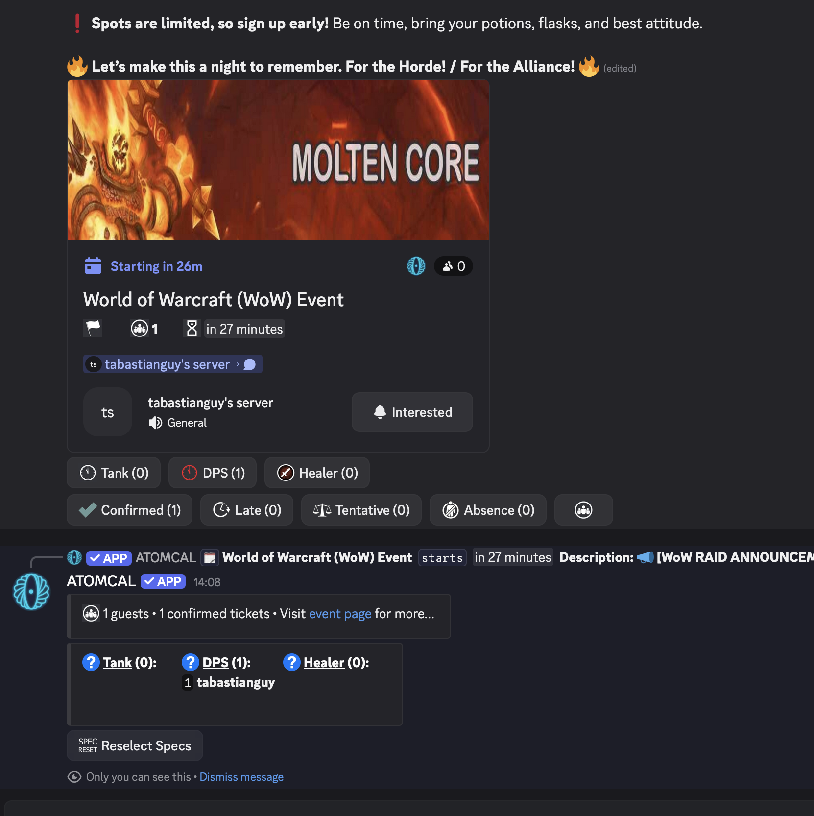 Atomcal - Power ups for your Discord events